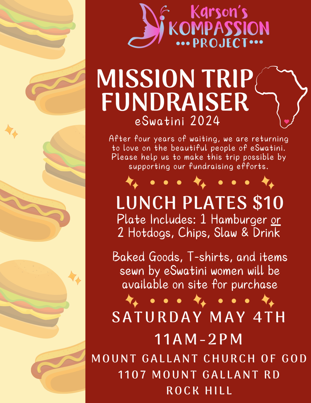 Mission Trip Fundraiser – May 4, 2024 – Karson's Kompassion Project